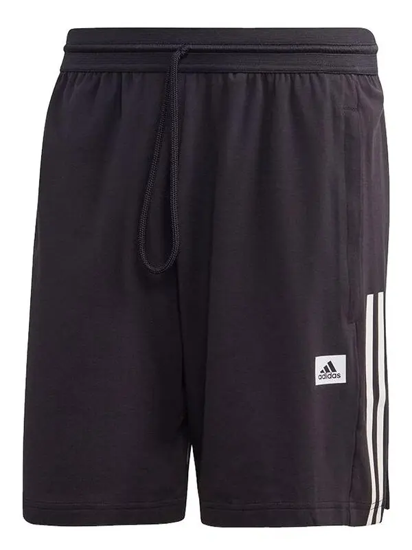 Adidas M D2m Motion Sports Shorts With Stripes - Black
