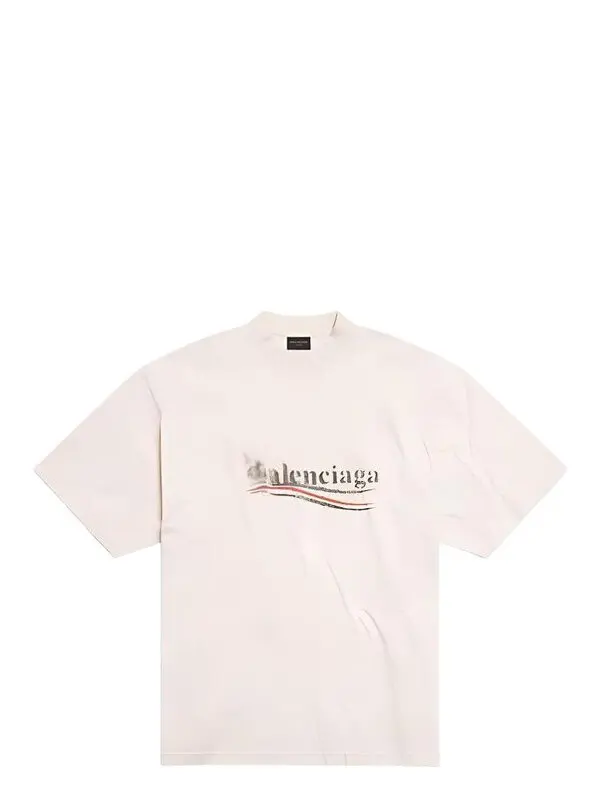 Balenciaga Political Stencil T-shirt 'white Black - White/black