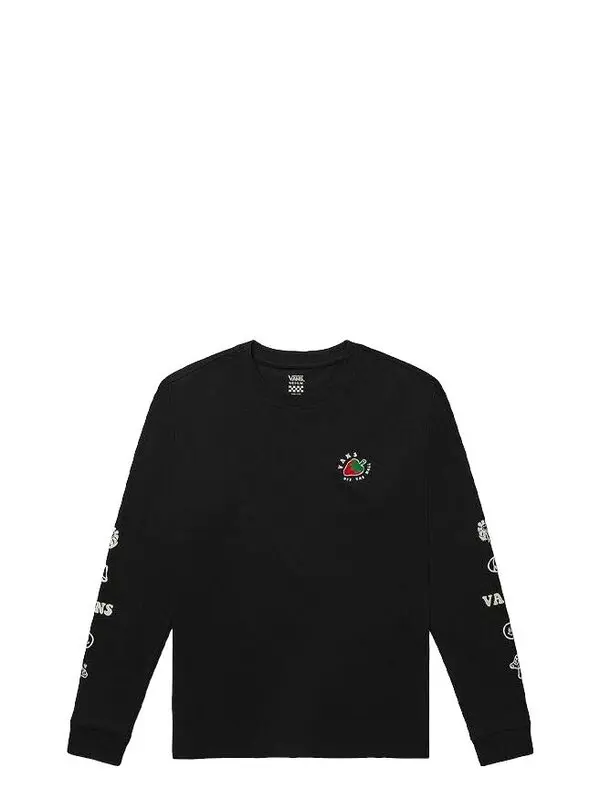 VANS Strawberry Print Long Sleeve Pullover - Black