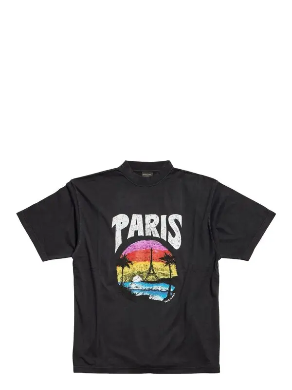 Balenciaga Tropical T-shirt Medium Fit - Black