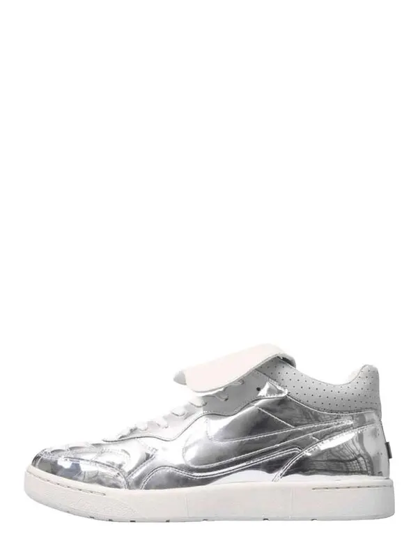 Nike Tiempo '94 Mid Sp "liquid Metal" Sneakers - Met Silver/met Silver-lt Bone