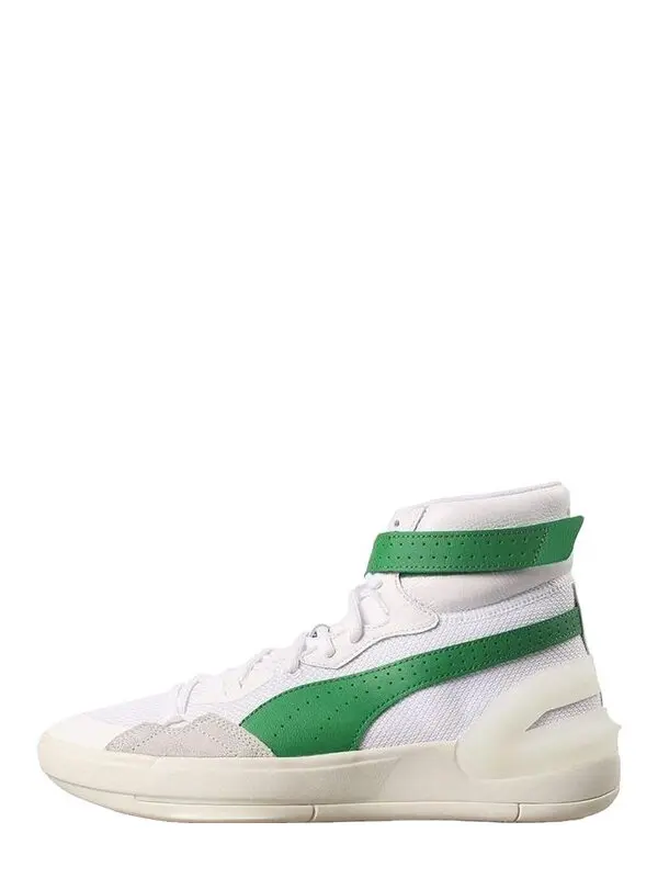 PUMA Sky Modern High Top Sneakers - White/green