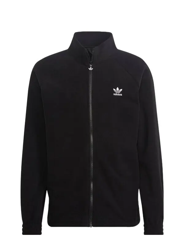 Adidas Adicolor Classics Trefoil Teddy Fleece Zip Up Jacket - Black
