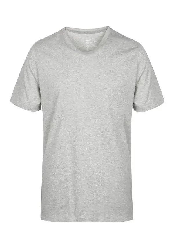 Nike Solid Color Pullover Crew Neck T-shirt 'grey - Gray
