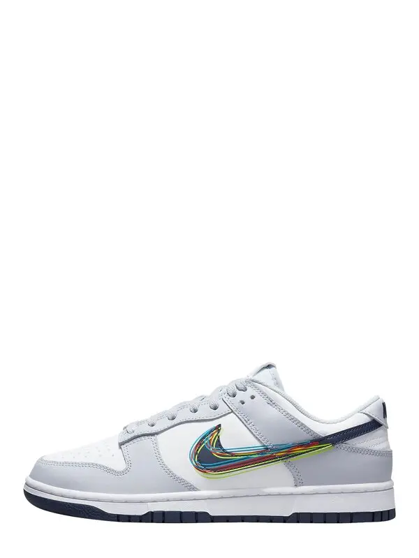 Nike Dunk Low 3d Swoosh Sneakers - White/grey