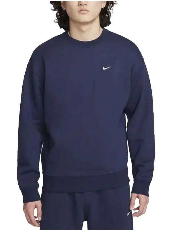 Nike Solo Swoosh Fleece Crew 'midnight Navy - Blue