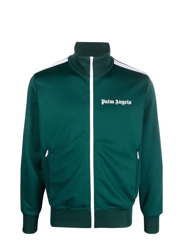 Palm Angels Ss23 Classic Track Jacket - Green/white
