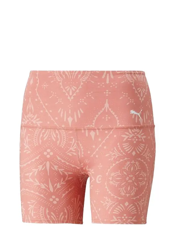 PUMA Studio Printed 5 Inch Training Legging Short - Pink/white