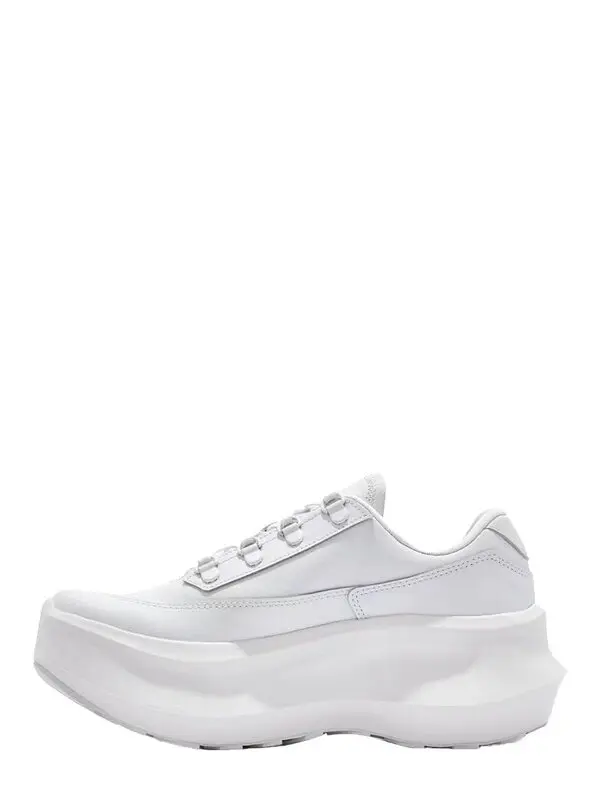 SALOMON Comme Des Garcons X Sr811 Leather Platform Sneakers - White