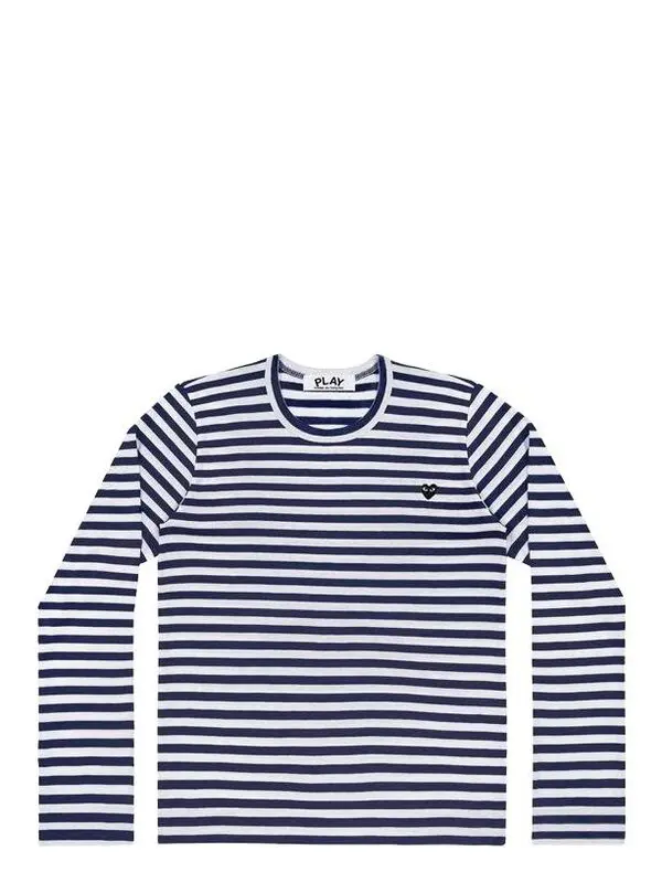 Play Comme Des Garcon Long Sleeve Striped T-shirt - Bluewhite