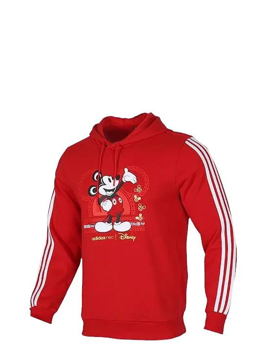 Adidas Neo X Disney Mickey Element Sports Hoodie - Light Red