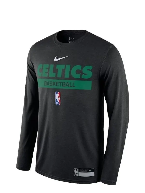Nike X Nba Boston Celtics Graphic Long-sleeve Performance T-shirt - Black/green