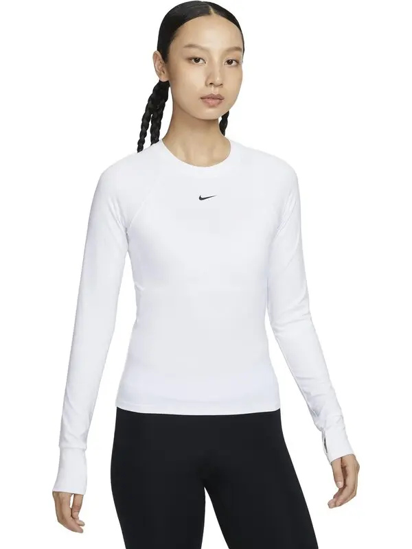 Nike Pro Dri-fit Long Sleeve T-shirt - White/black
