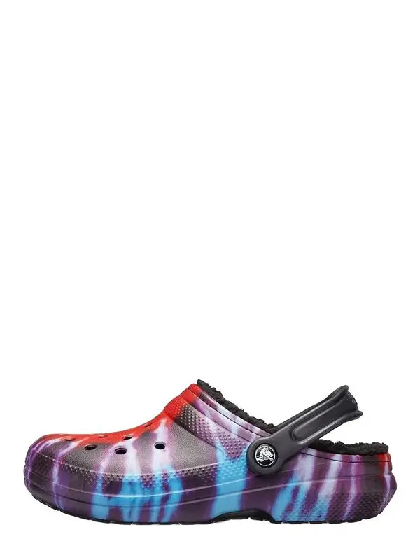 CROCS Classic Tie Dye Cozy Clogs - Purple/red