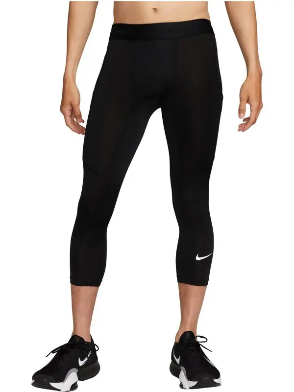 Nike Pro Dri-fit 3/4-length Fitness Tights - Black