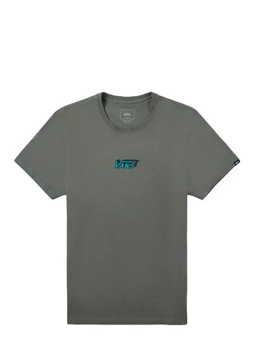 VANS Logo Print Short Sleeve Olive-green - Olive Green