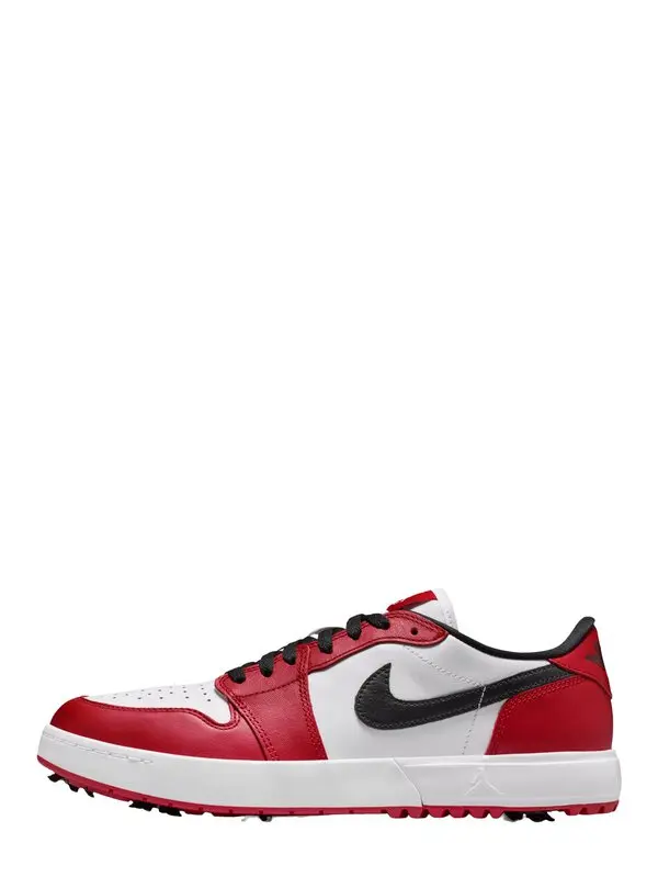 JORDAN 1 Low Golf Shoes - Varsity Red/white/black