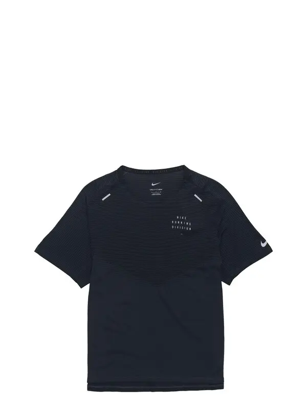 Nike Dri-fit Adv Run Division Techknit Short Sleeve Shirt - Black