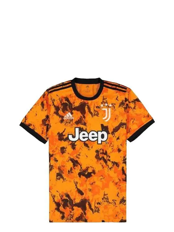 Adidas Juventus 20-21 Season Away Soccer Jersey With Patchwork Print - Orange