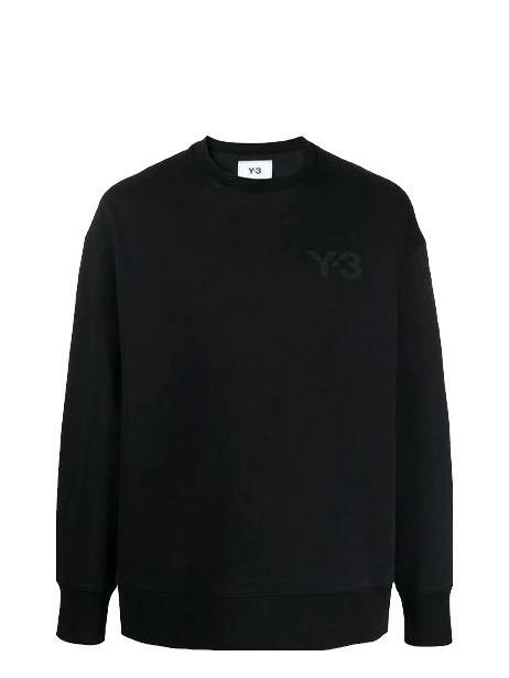 Adidas Y-3 Ss21 Logo Round Neck Pullover - Black