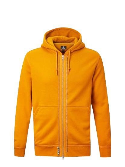 CONVERSE All-zipper Sports Casual Hooded Shirt - Yellow