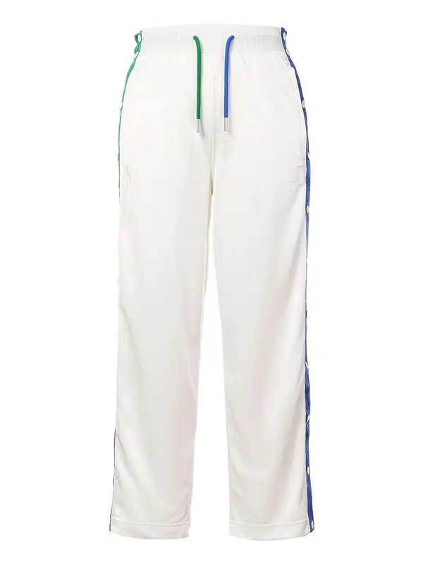 JORDAN X Aleali May Tearaway Crossover Splicing Waist Drawstring Casual Long Pants - White