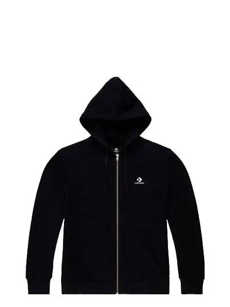 CONVERSE Embroidered Star Chevron Full-zip Hoodie - Black
