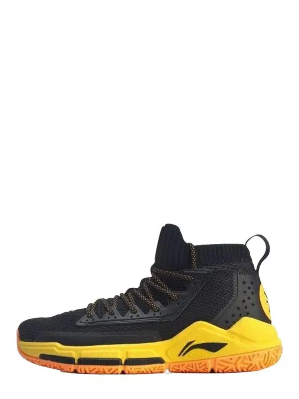 LI-NING High-top Athletic Sneakers - Yellow/black