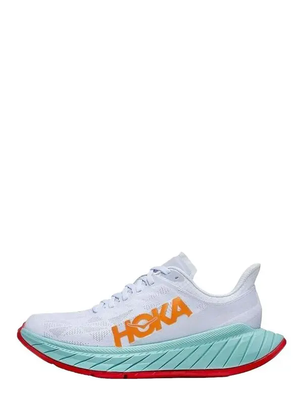 Hoka One One Carbon X 2 Athletic Sneakers - White/blue