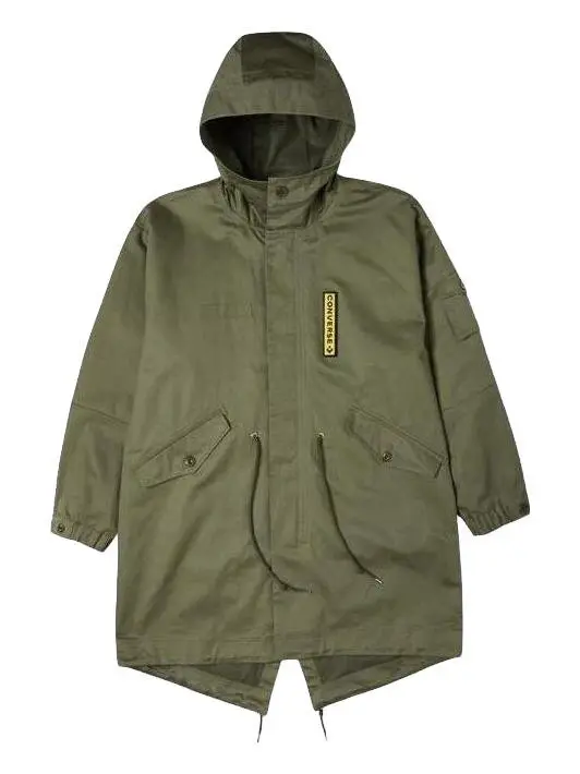 CONVERSE Coordinates Hooded Long Jacket - Green