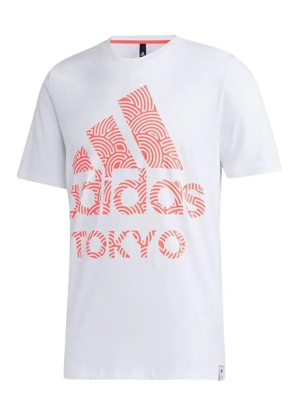 Adidas Tokyo Pack Short Sleeve Tee Signal Pink - White
