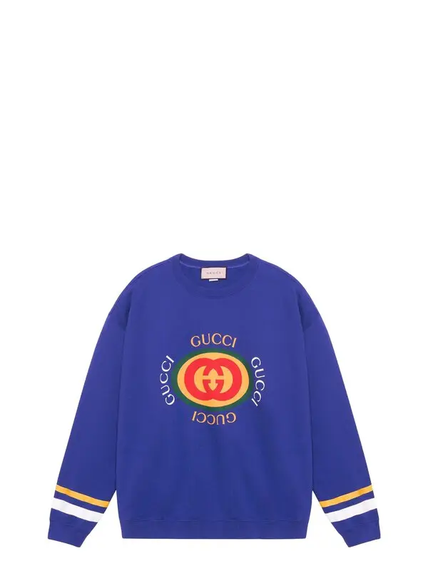 Gucci Cotton Jersey Sweatshirt - Blue