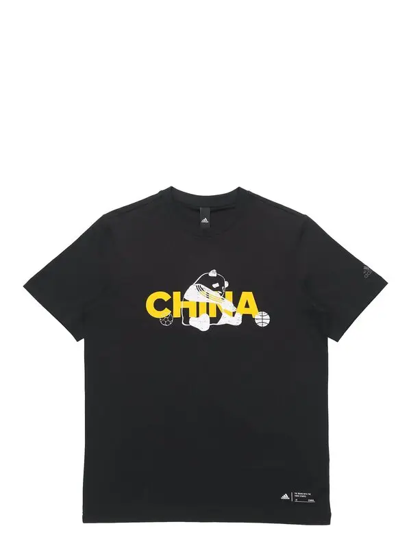 Adidas China Graphic Crewneck Short Sleeve T-shirt - Black