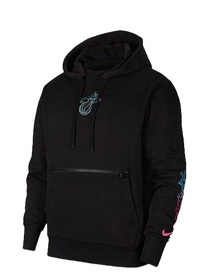 Nike Miami Heat Basketball Sports Printing Hoodie - Black