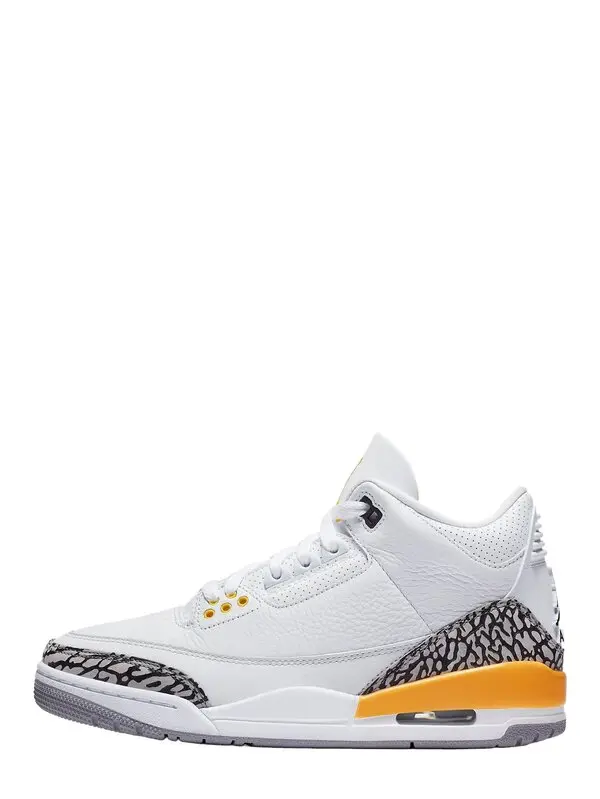 JORDAN Air 3 Retro High Top Sneakers - White/laser Orange/cement Grey