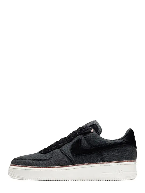 Nike Force 1 Low Premium Denim Sneakers - Black