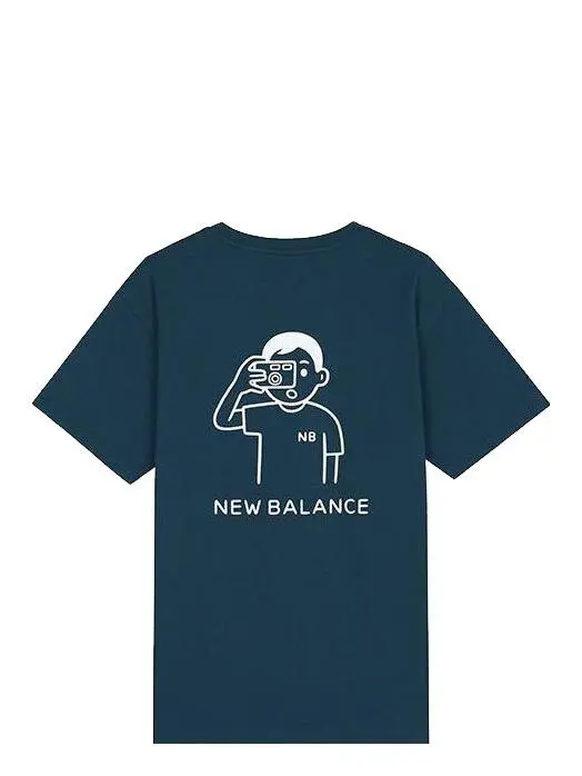 NEW BALANCE X Noritake Printing Short Sleeve T-shirt - Navy