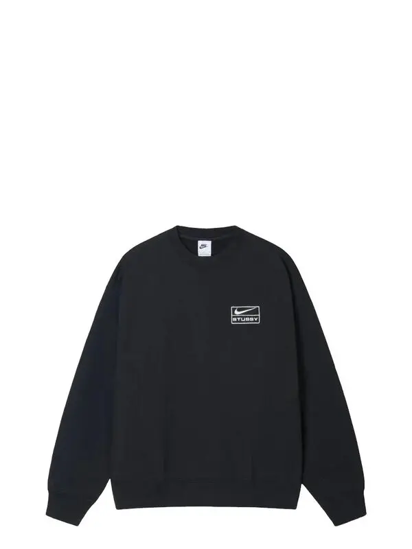 Nike X Stussy Wash Crew Fleece - Black