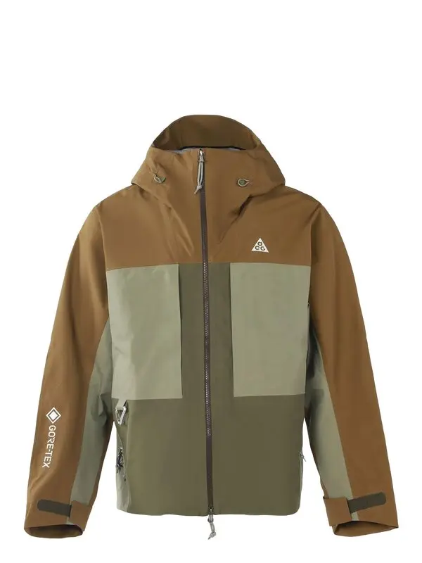 Nike Colorblock Hooded Jacket - Brown