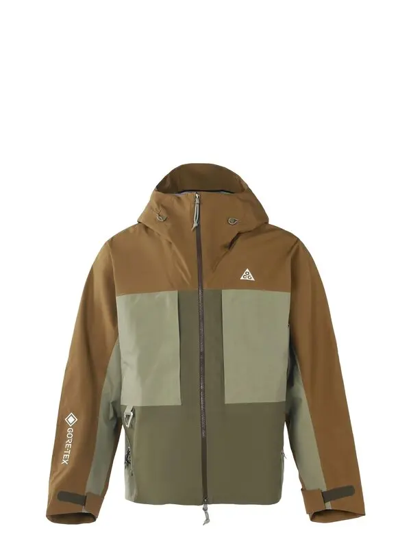 Nike Colorblock Hooded Jacket - Brown