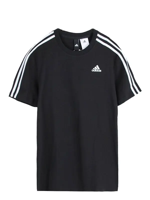 Adidas Casual Sports Training Round Neck Short Sleeve T-shirt - Black