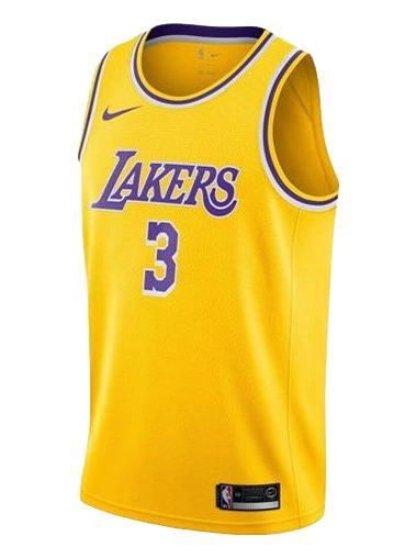 Nike Lakers Davis No. 3 Nba Team Limited Jersey - Yellow