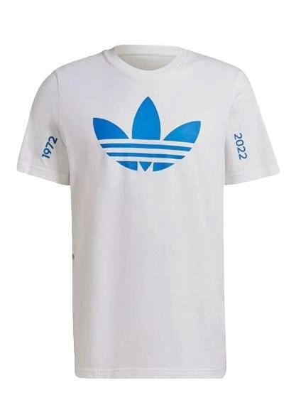 Adidas Originals Trefoil C Tee1 Printing Round Neck Short Sleeve White - Multi-color