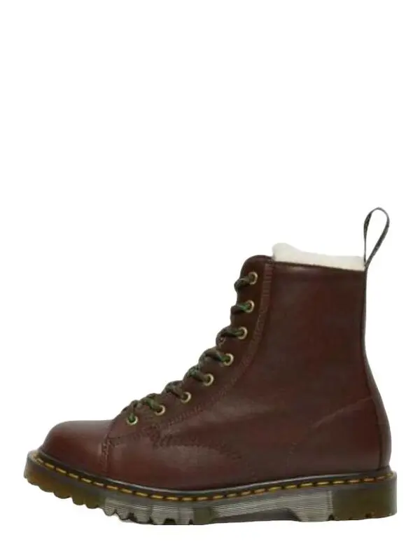Dr. Martens Barton Shearling Lined Leather Ankle Boots - Brown