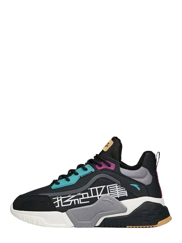 ANTA Retro Low Top Sneakers - Black/grey/blue
