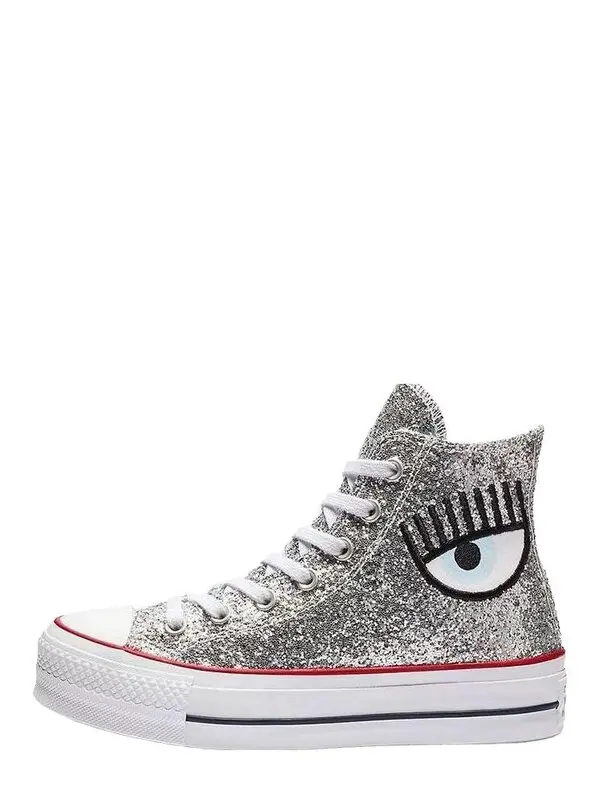 CONVERSE Chiara Ferragni X Chuck Taylor All Star Lift High Top Sneakers - Silver