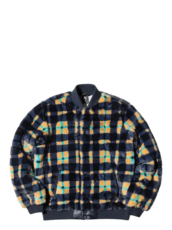 Nike Dunk High X Concepts Crossover Plush Plaid Jacket - Yellow