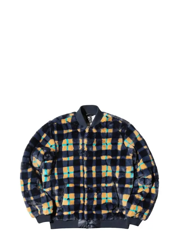 Nike Dunk High X Concepts Crossover Plush Plaid Jacket - Yellow