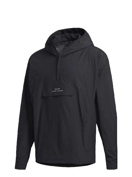 Adidas Logo Hooded Anorak Jacket - Black