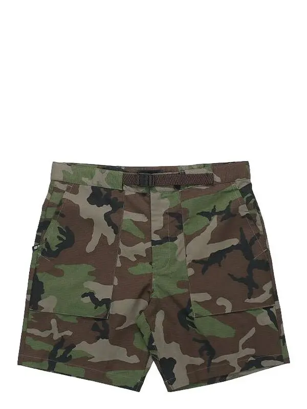 Nike Big Pocket Camouflage Straight Woven Shorts - Green